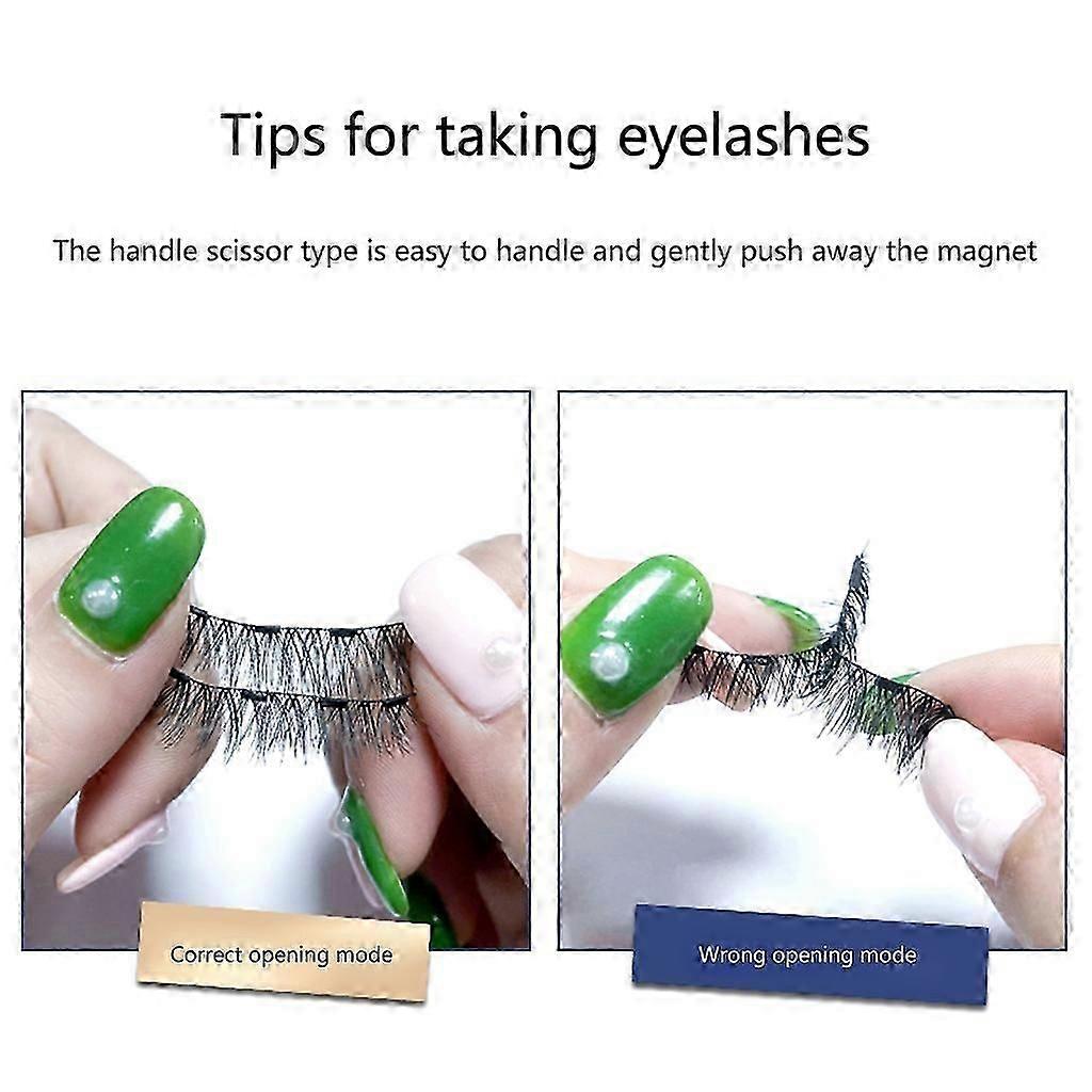 3D Natural Look Magnetic Lashes No-Glue No Liner Dual Magnetic ...