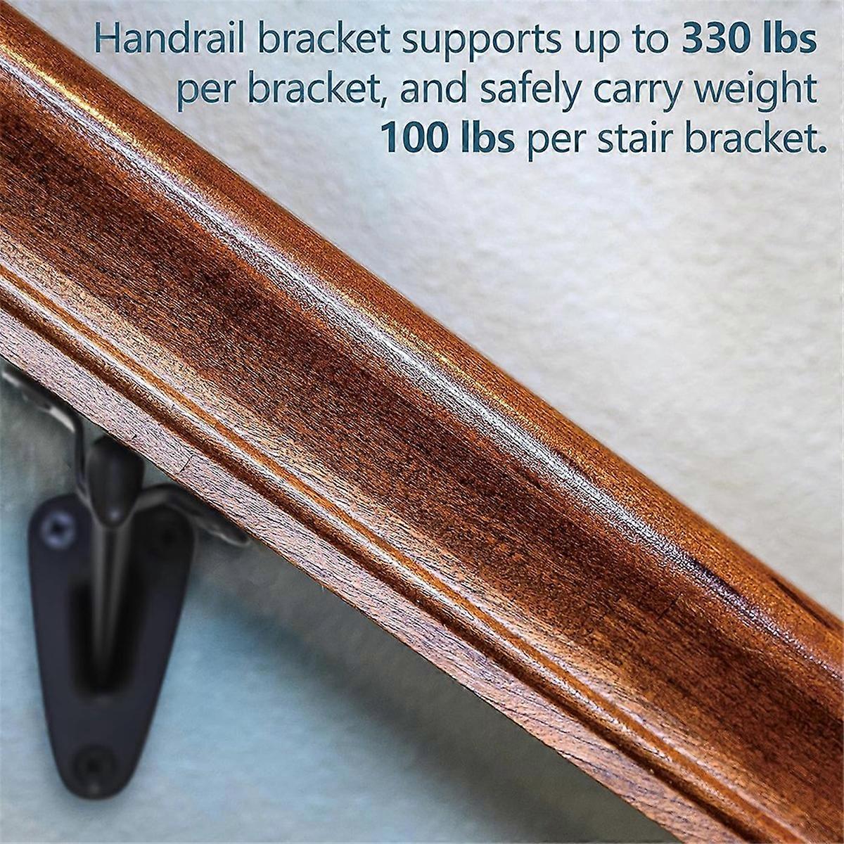 Hand Rail Brackets for Stairs- 6 Pcs Handrail Brackets for Indoor ...