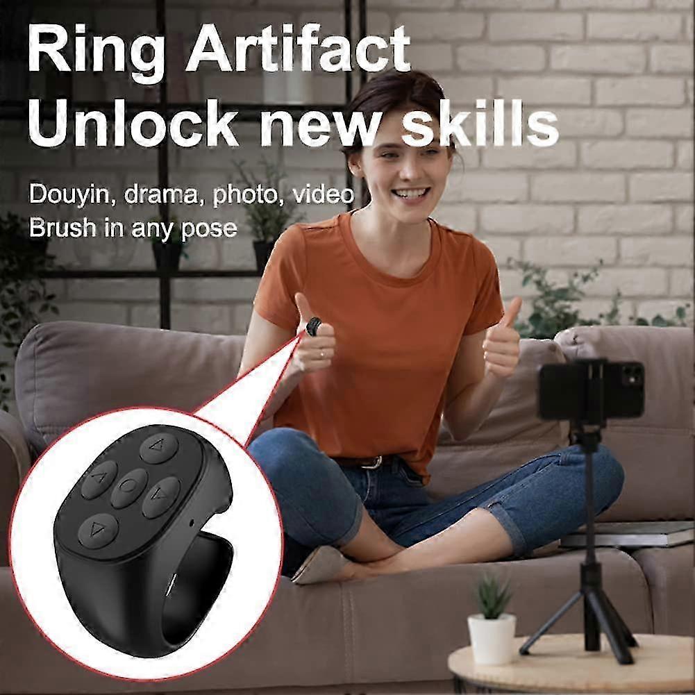 BAISE Bluetooth Remote Control Ring, Mobile Phone Self Timer Short ...