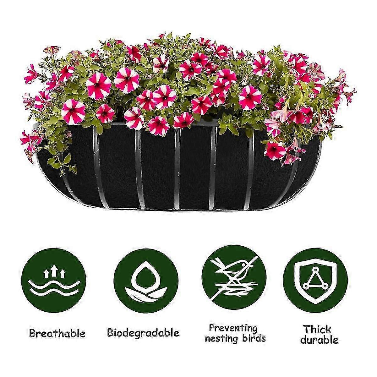 3PCS Felt Trough Planter Liners 30 Inch Fabric Window Box Liners ...