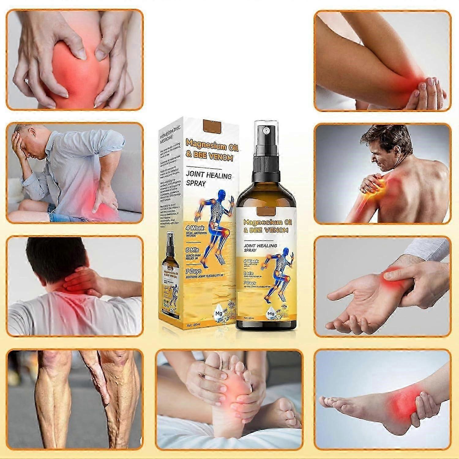 Bee Venom Spray, Bee Venom Joint & Bone Care Spray, Magnesium Oil Bee Venom Joint Relief Spray ...