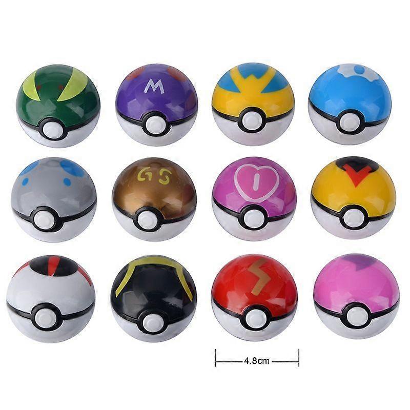 12pcs Xmas Gifts Pokemon Pikachu Ball Set Pokeball Figures Kids Toys ...