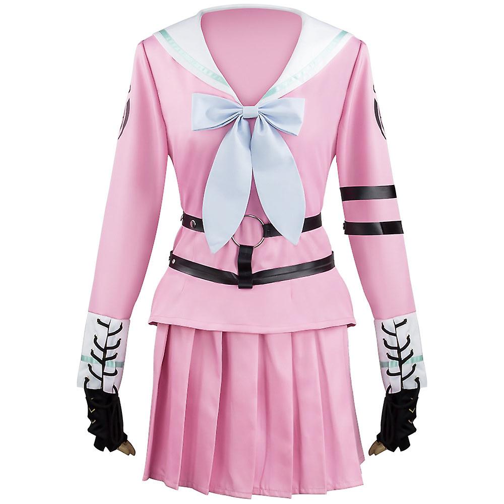 Game Danganronpa V3 Miu Iruma Cosplay Halloween Costume Pink Uniform ...