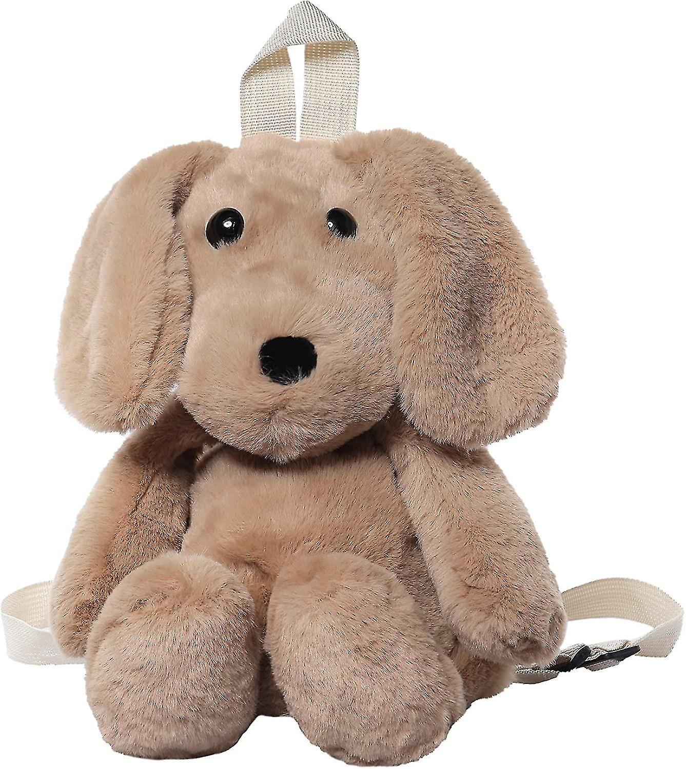 Faux Fur Backpack Furry Puppy Bag Fluffy Dog Shape Shoulder Bag Plush ...