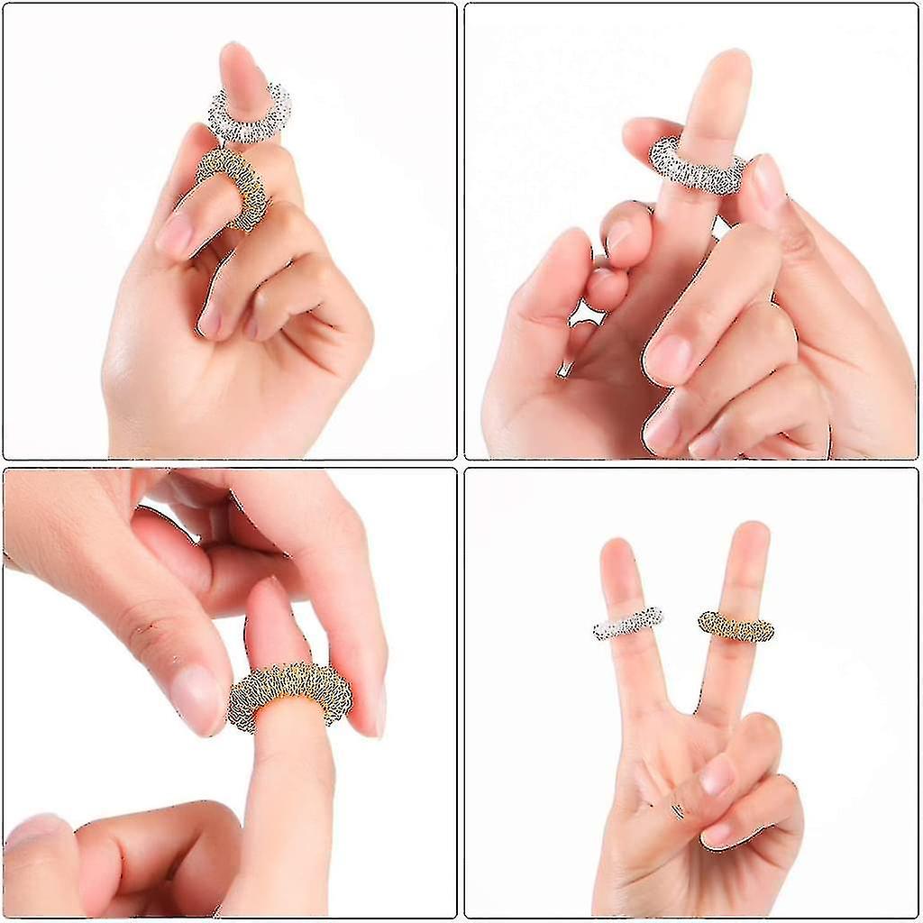 30 Pcs Acupressure Finger Massage Ring Prickly Sensory Finger Rings ...
