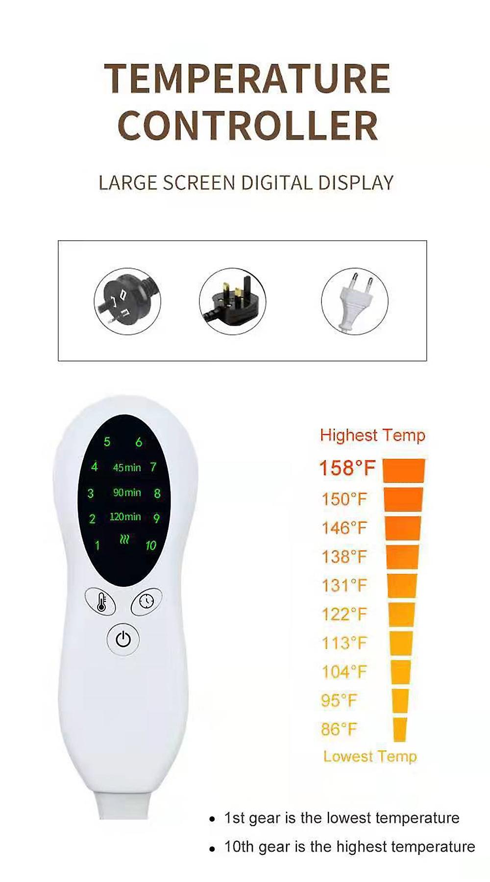 Luxury Electric Heating Pad Digital Remote To Warm And Relax Heated Pad ...