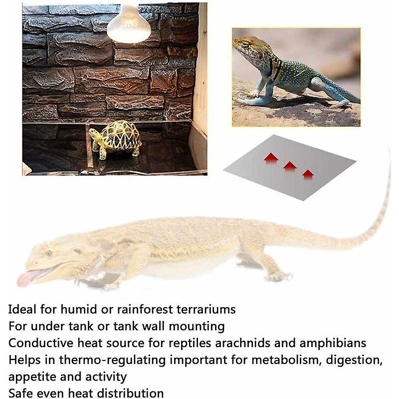 Reptile Heat Mats, 15W Reptile Heat Pad-Adjustable Temperature ...