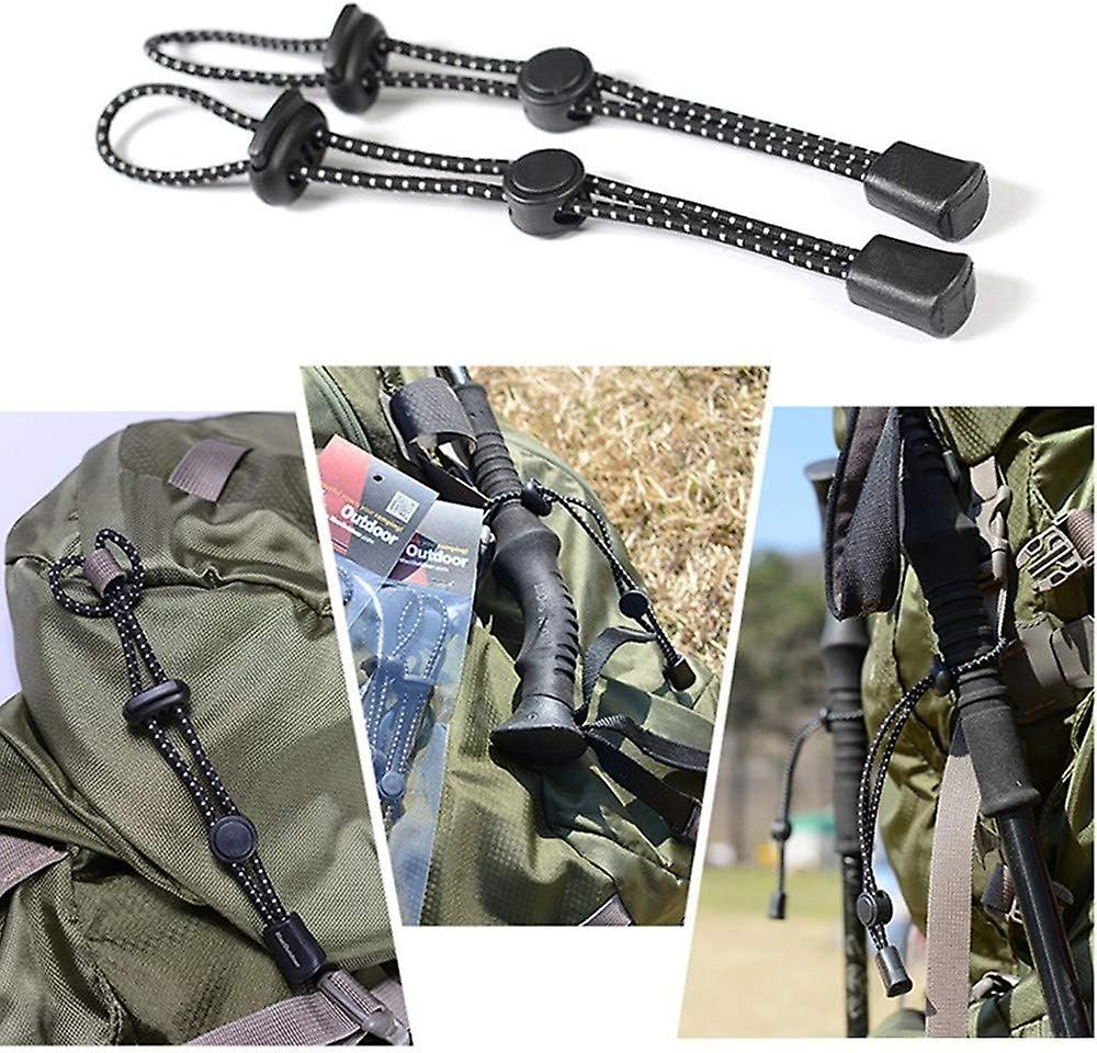 2pcs Backpack Elastic Rope Fixing Buckle, Backpack Hiking Stick Holder ...