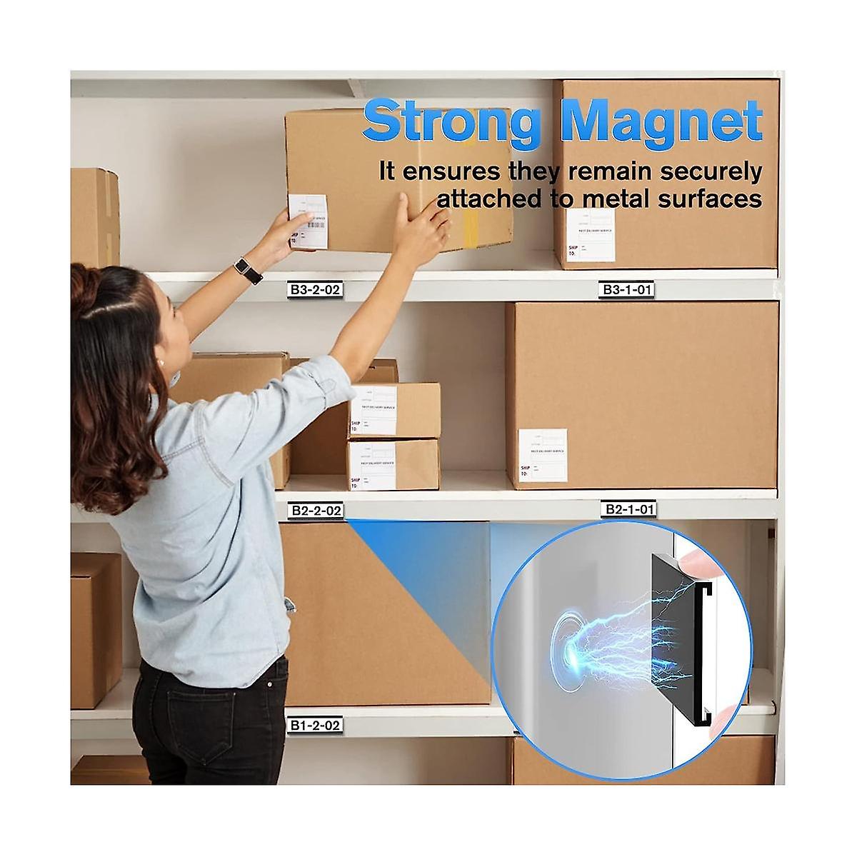 50 Pack Magnetic Label Holder C Channel Magnetic Labels, Magnetic Data ...