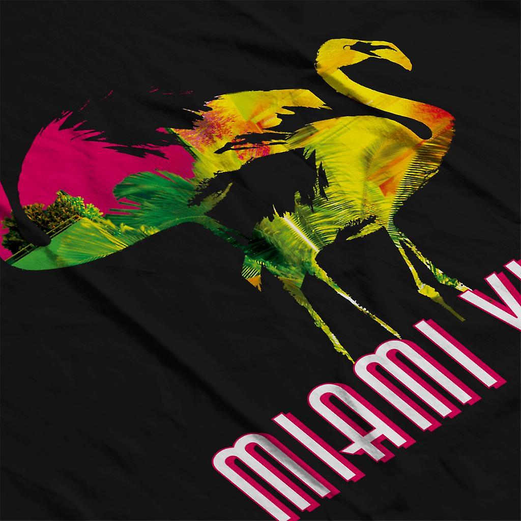 Miami Vice Flamingo Silhouette Men's Varsity Jacket | Fruugo UK