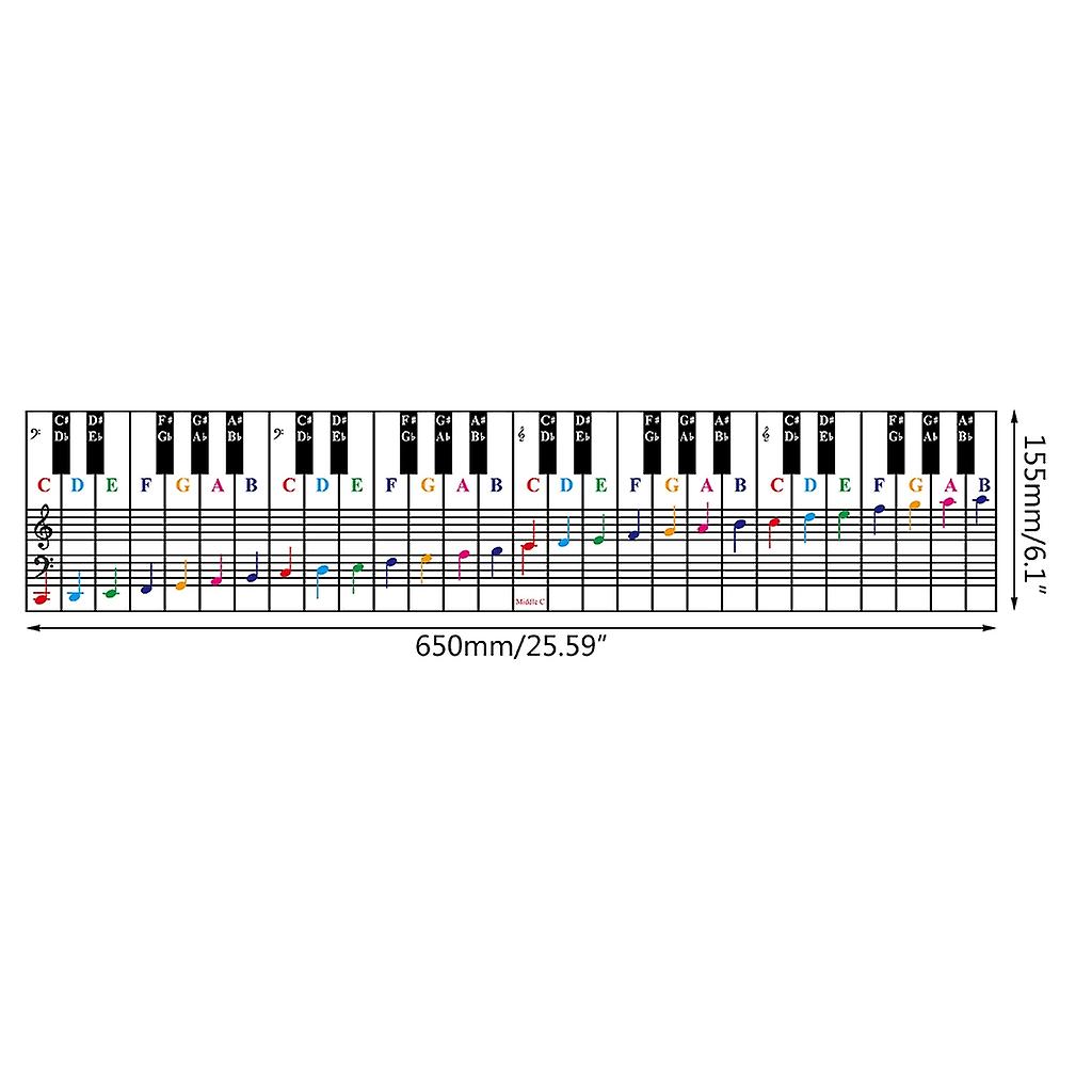 Piano Note Chart Behind Keys, Quality Copperplate Paper Sheet Piano ...