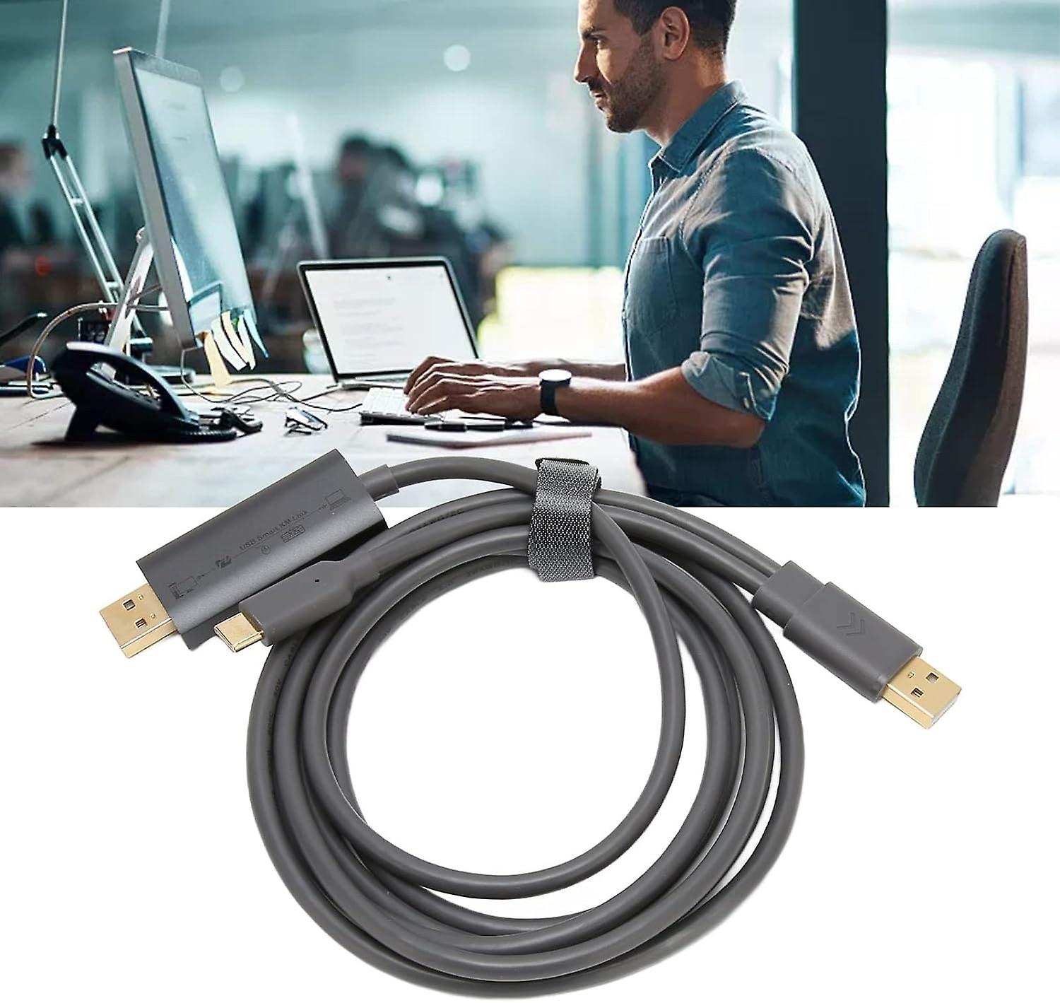 Dilwe USB 3.0 Data Transfer Cable, PC to PC Data File Transfer Bridge, Keyboard Mouse Sharing ...
