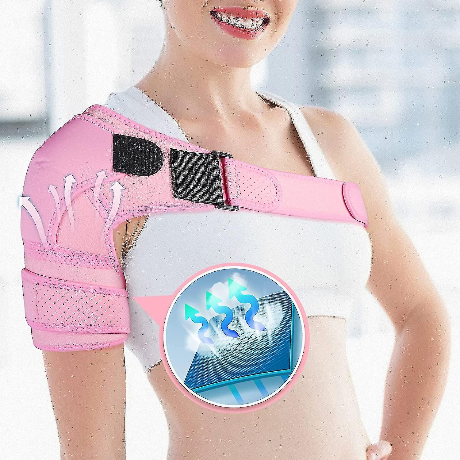 Shoulder Brace For Women Adjustable Shoulder Support Brace For Left And ...