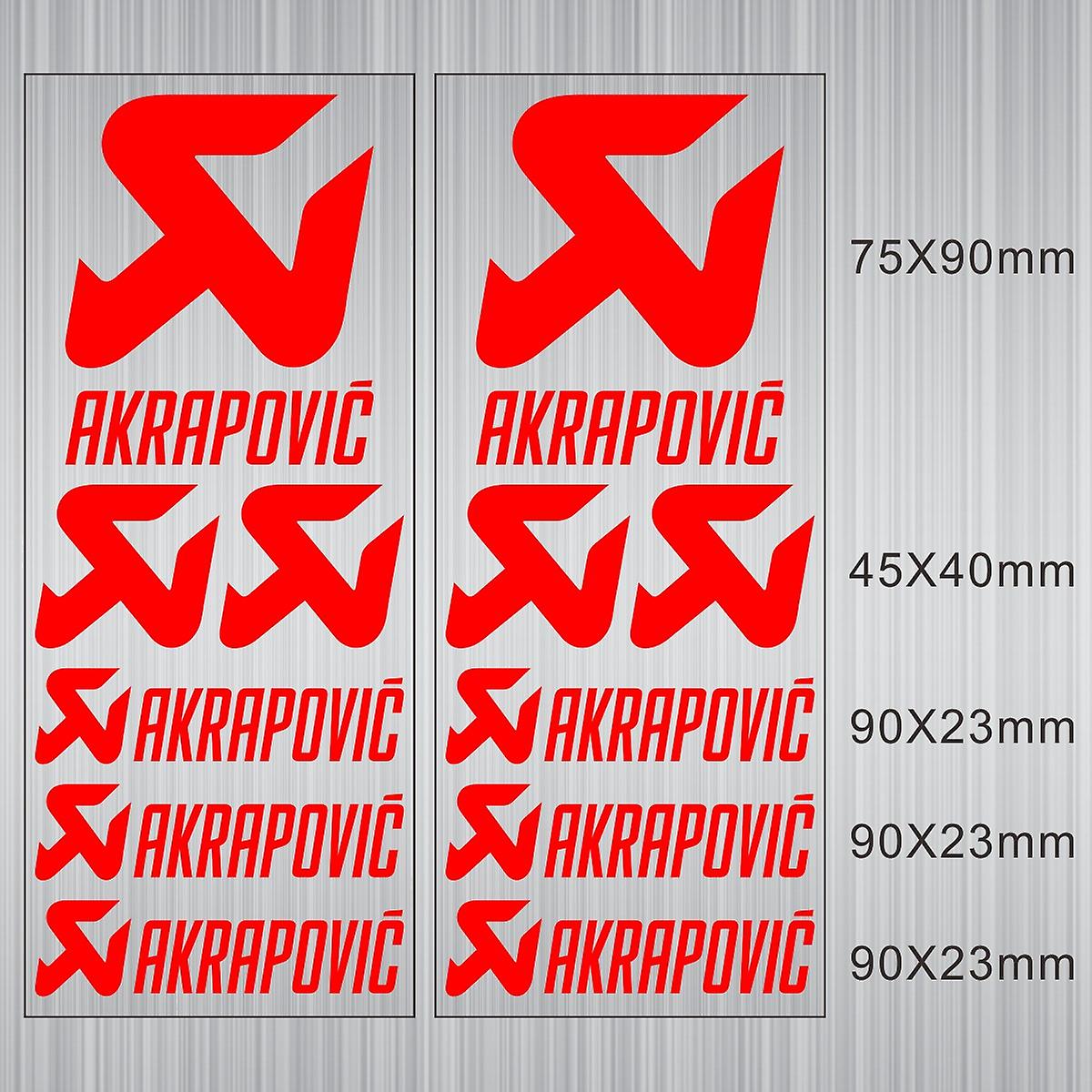 Reflective Vinyl Exhaust Akrapovic Sticker Silencer Muffler Tip Pipe ...