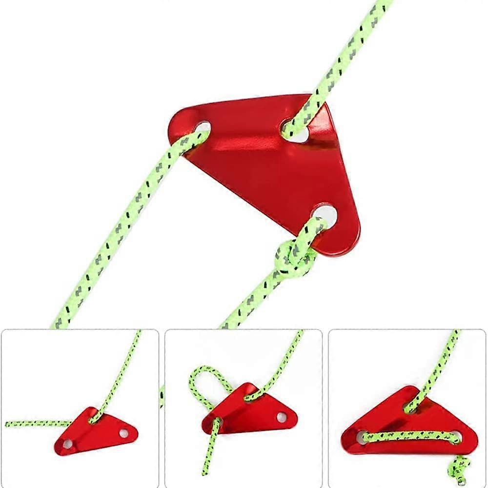 20 Pieces Rope Tensioner Rope Adjuster Rope Triange Tightener Tent ...
