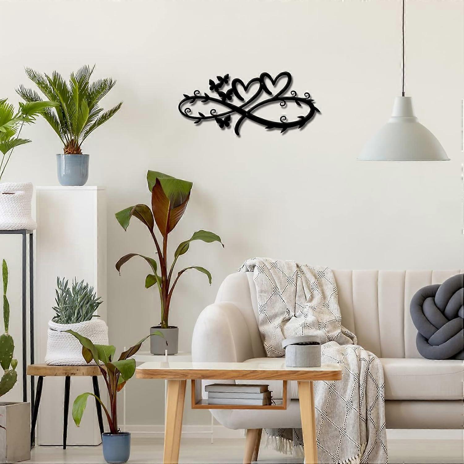 Infinite Love Metal Wall Art Vine Heart Art Wall Decor Branches with ...
