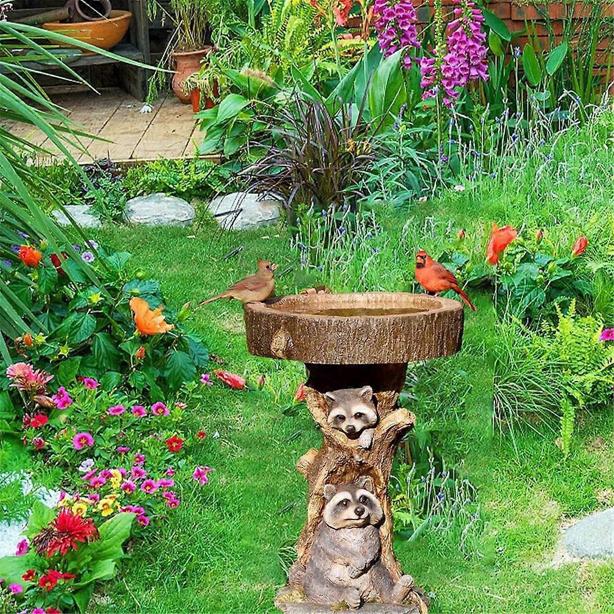 Resin Sculpture Bird Feeders, Carved Resin Bird Bath,Outdoor Home ...