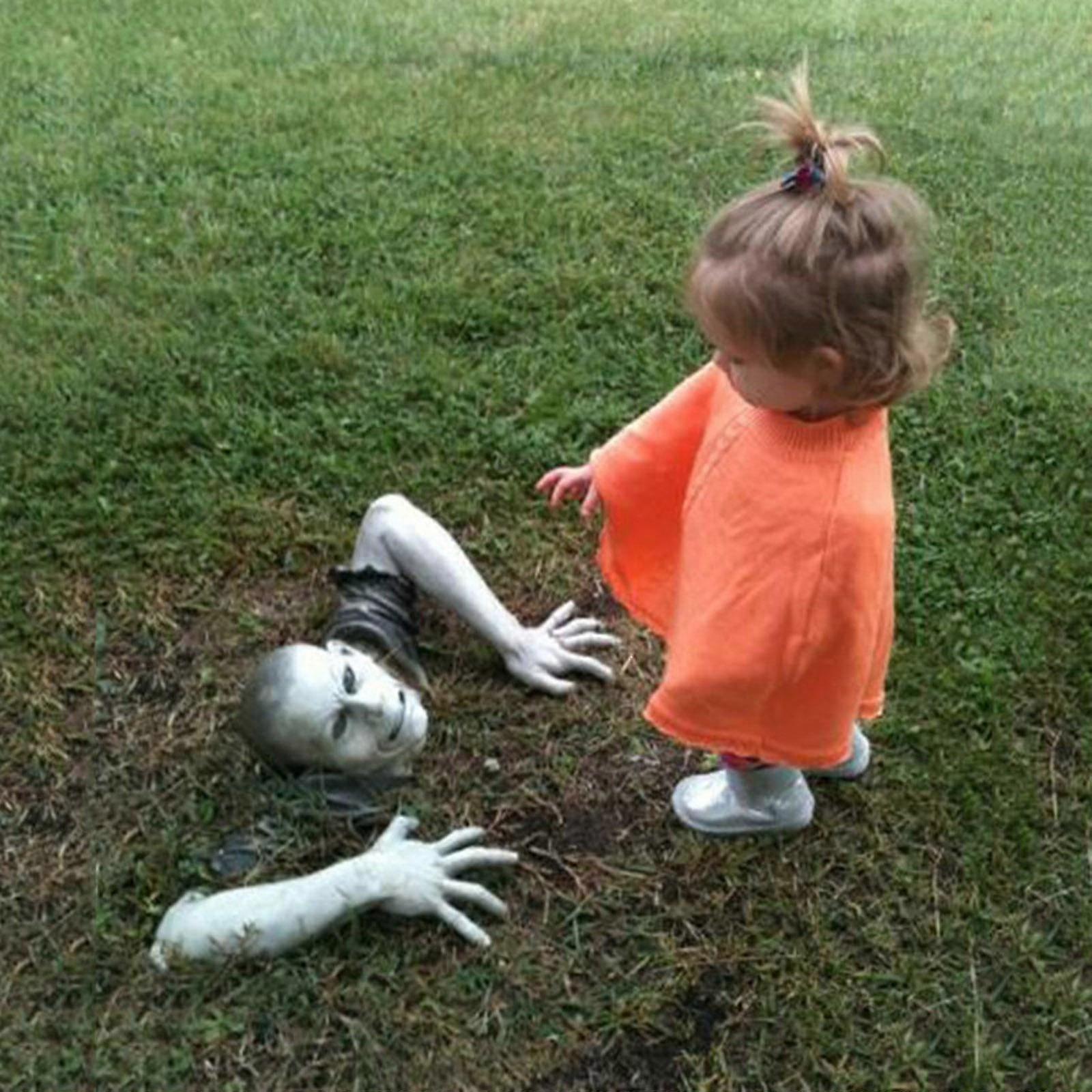Garden Sculpture Realistic Zombie Scary Statue Halloween Decoration ...