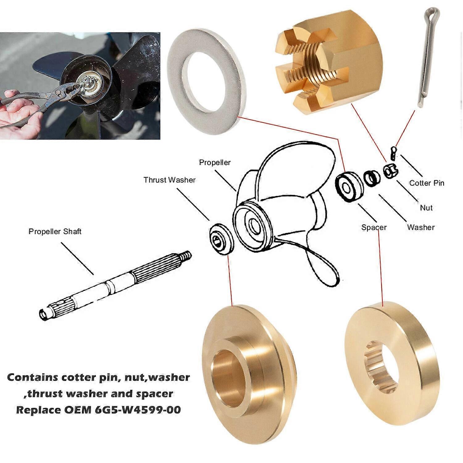 MX Upgrade Propeller Installation Hardware Kits for Yamaha 150-300 HP ...