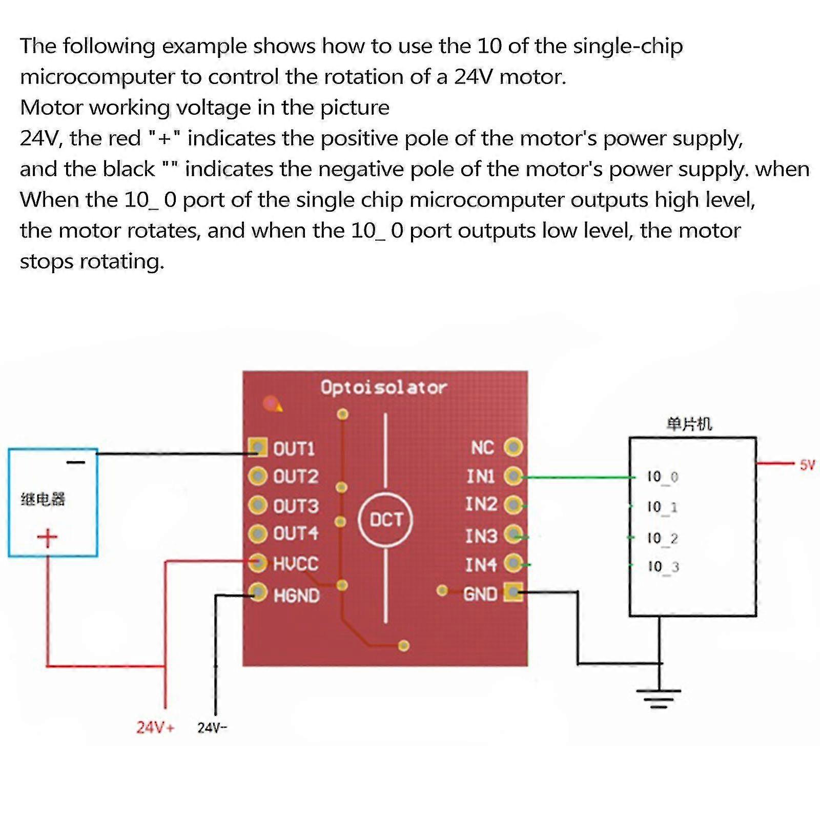 4-channel Opto-isolator Ic Module High Low Level Optocoupler Isolation ...