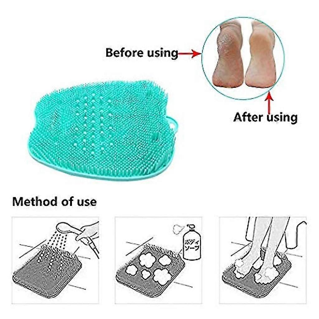 Silicone Foot Brush Scrubber Massager Shower Foot Brush Deep Cleansing ...