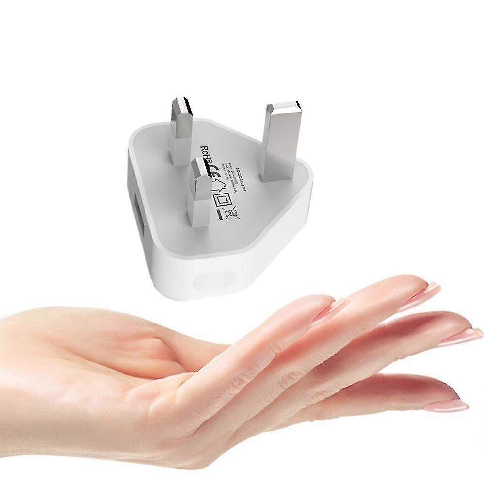 Mains 3 Pin Plug Adapter Wall Charger 123port Dual Usb For Phones ...