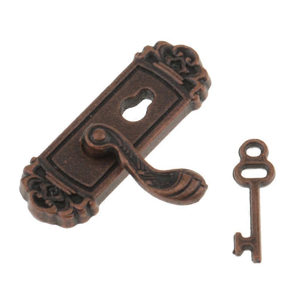 2x4 Pieces 1/12 Dollhouse Miniature Vintage Door Locks Keys - Left ...