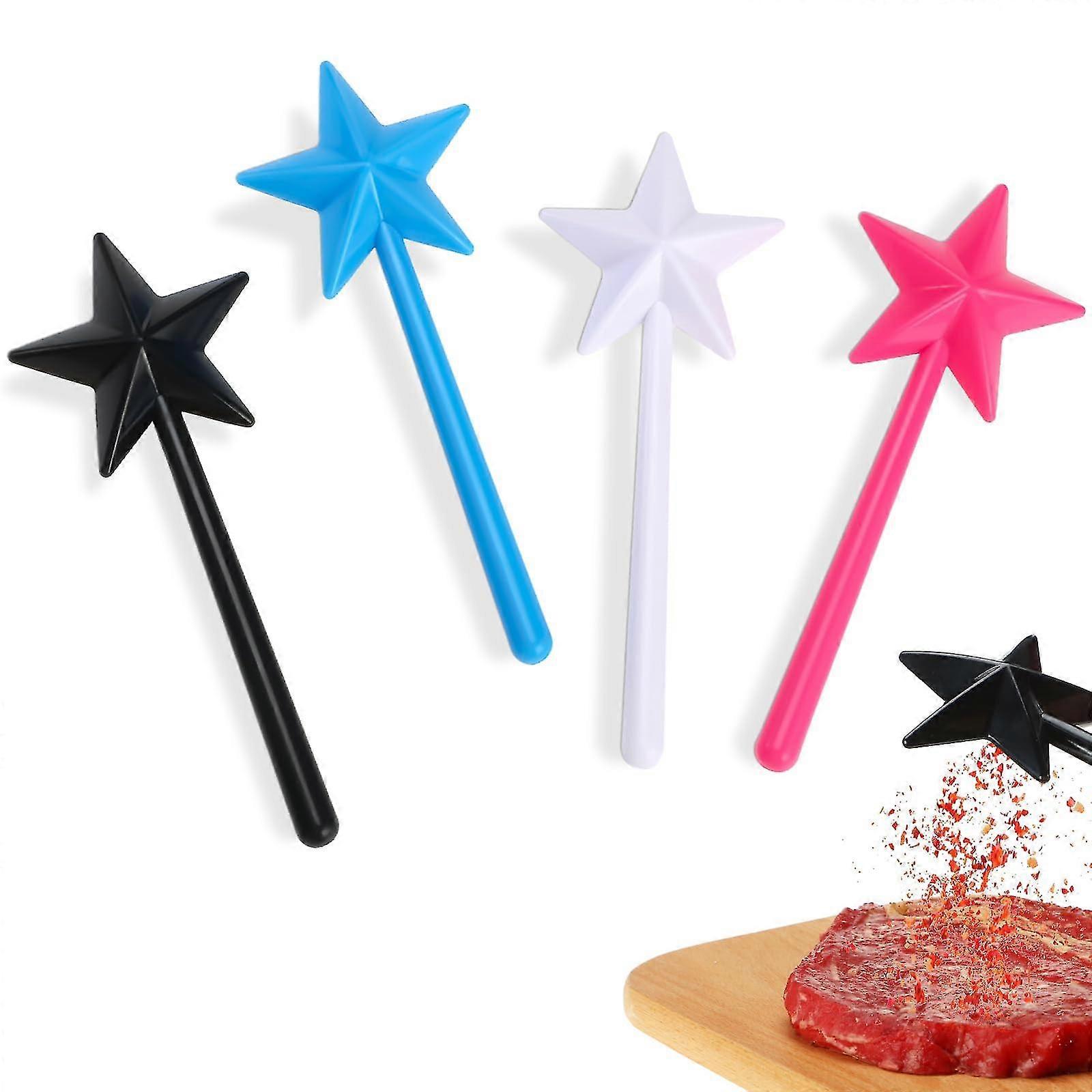 4 Pcs Magic Wand Salt and Pepper Shakers Star Salt Shaker Wand Fairy ...
