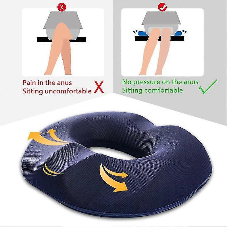Coccyx Hemorrhoids Pain Relief Memory Foam Hollow Ring Chair Cushion ...