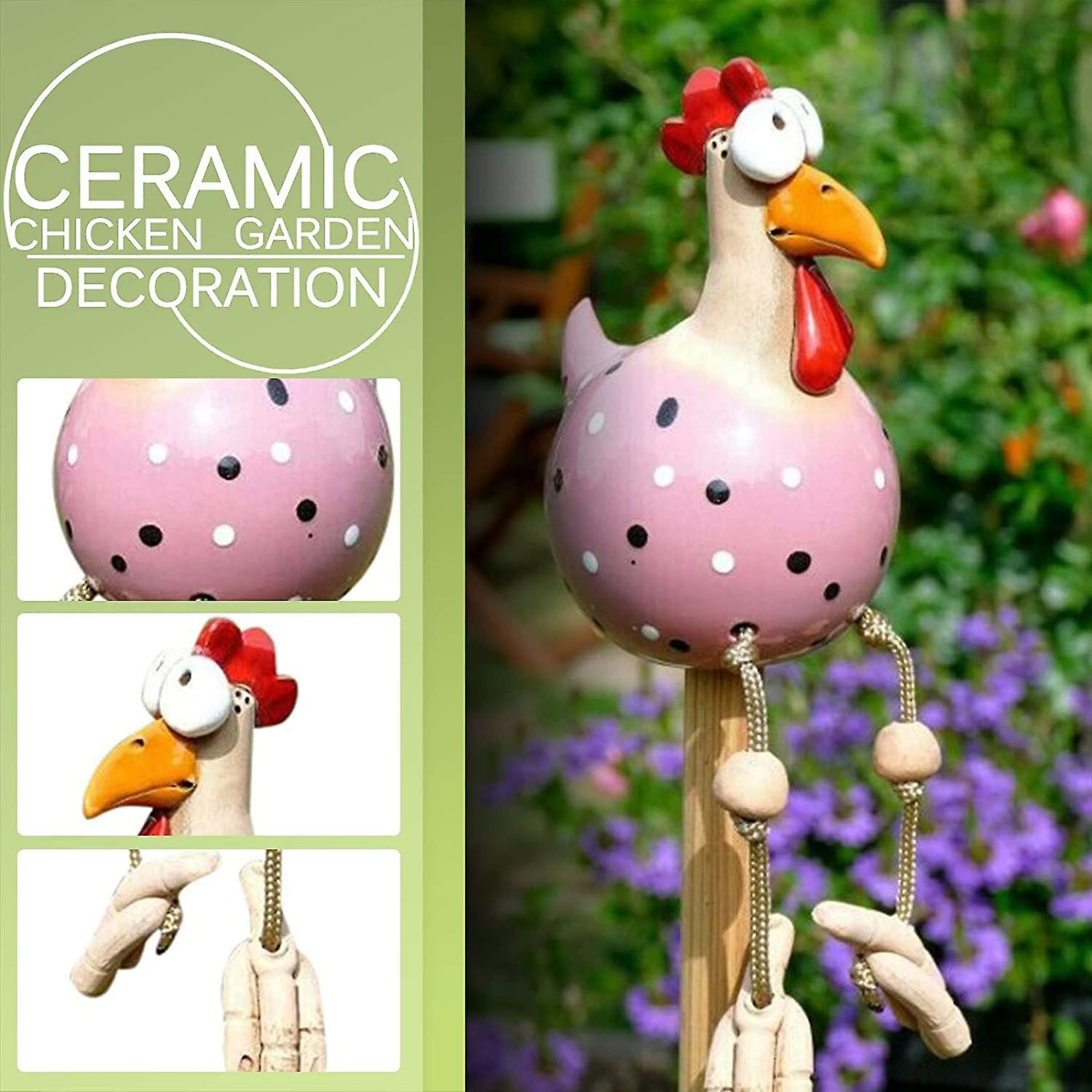 Decorative Hen Decorative Statues Garden, Funny Resin Chicken Garden ...