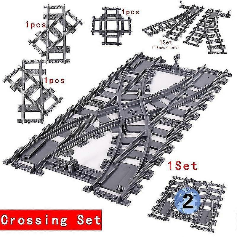 City Trains Flexible Tracks Forked Straight Curved Rails Switch ...