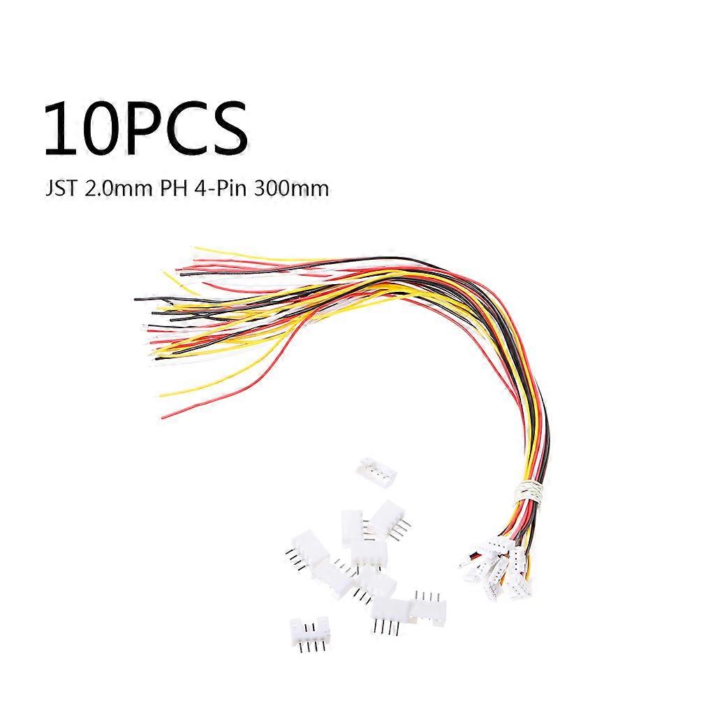 10 SETS Mini Micro JST 2.0 PH 4-Pin Connector plug with Wires Cables 300MM | Fruugo UK