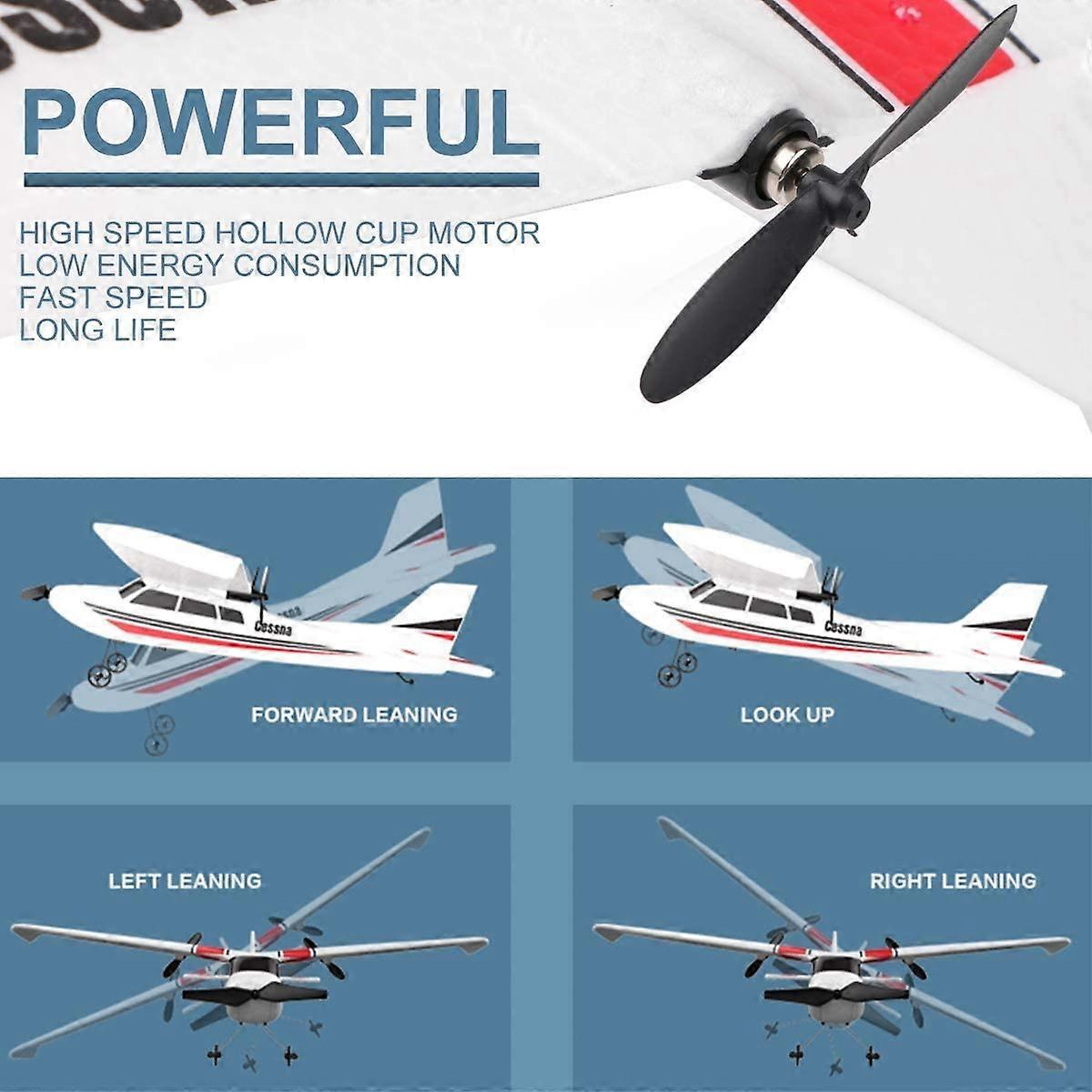 RC Plane, 2.4Ghz 2 Channel Ready to Fly RC Plane, Built-in 6-axis Gyro ...