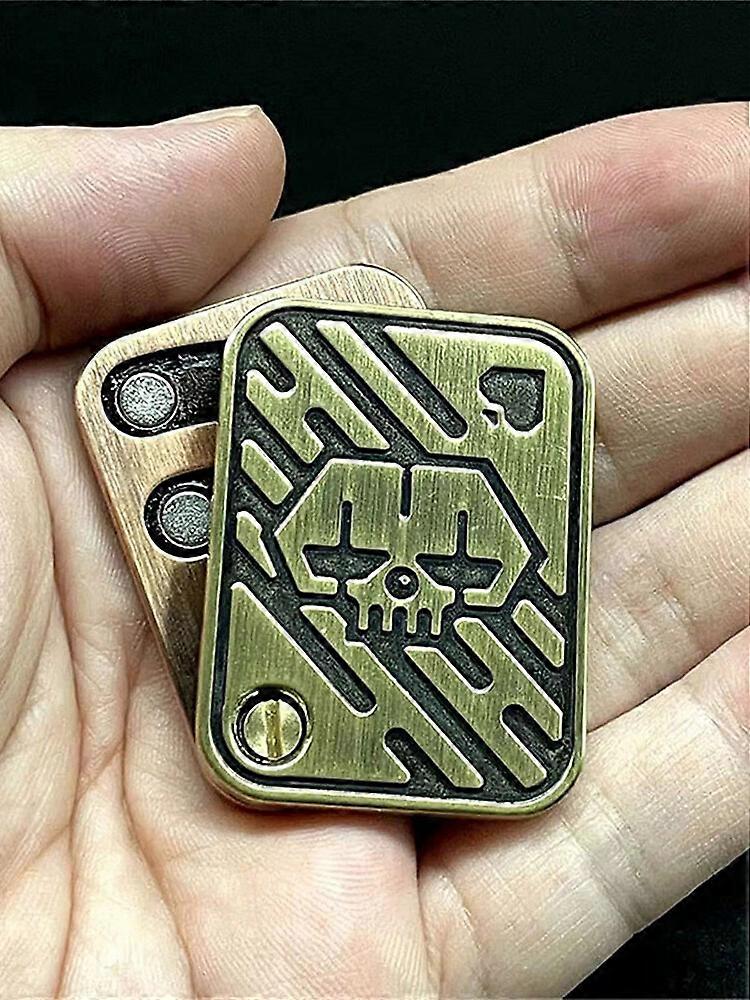 Magnetic Metal Fidget Poker Push Card Slider Stress Relief Haptic Coin ...