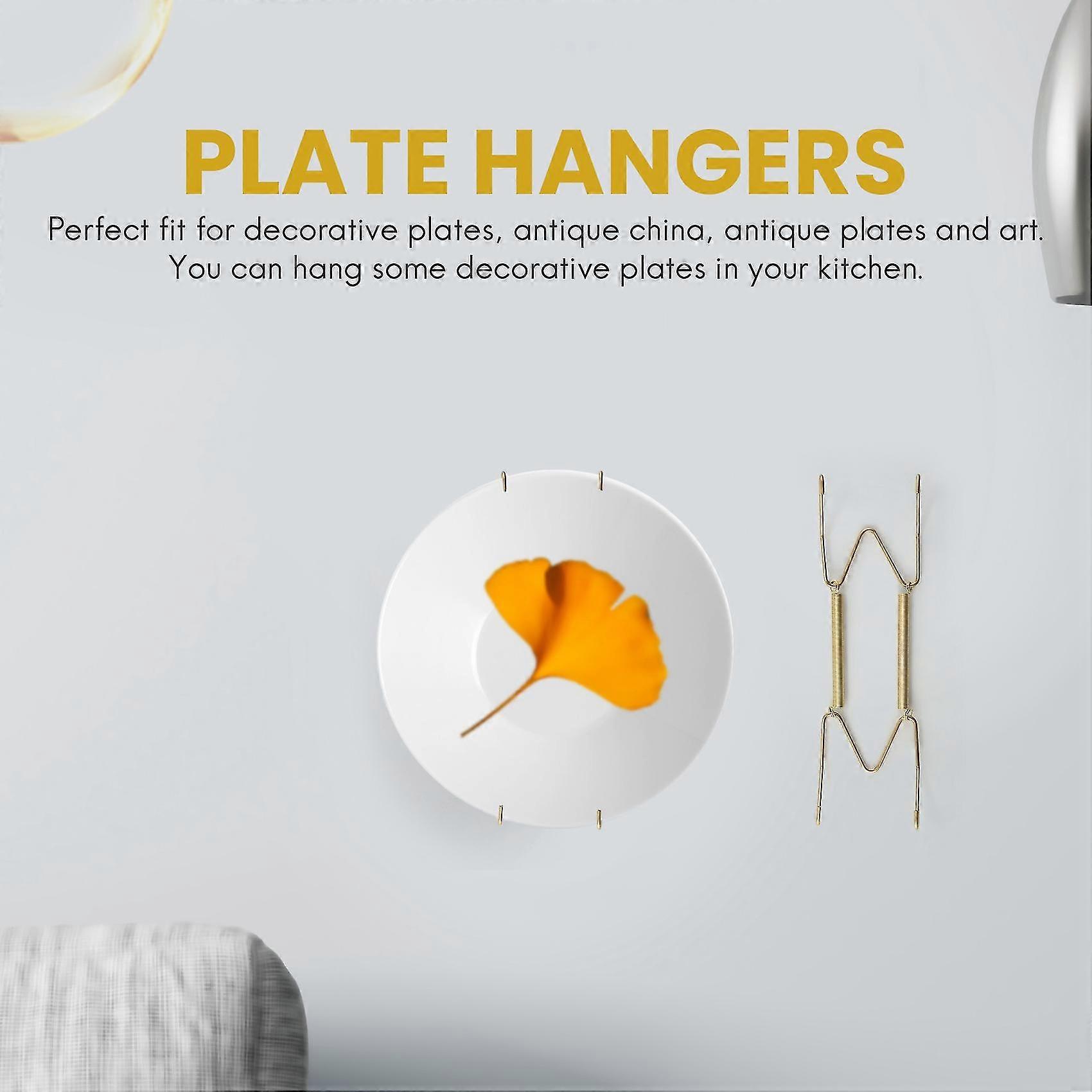10 Pack Plate Hangers, 6 Inch Wall Plate Hangers And 10 Pack Wall Hooks ...