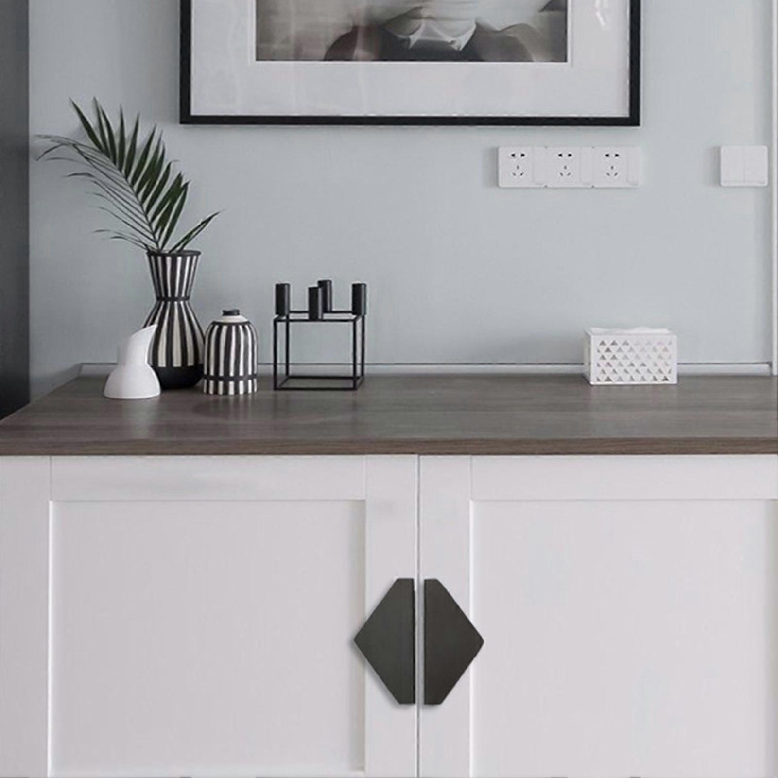 Cabinet Pulls Modern Style Exquisite Semicircle/Triangle Shape Brushed ...