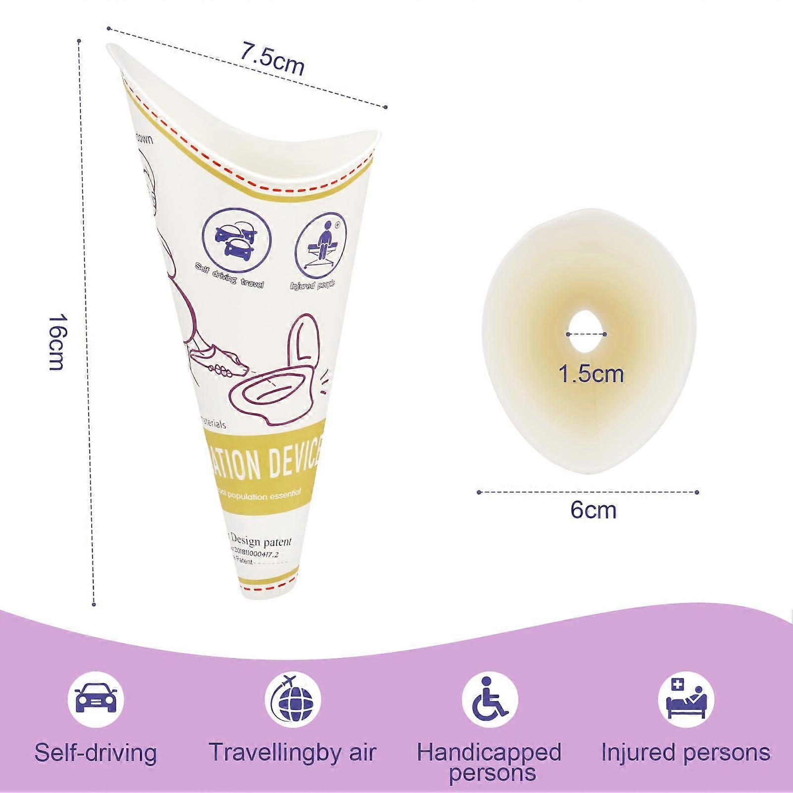 Pack of 50 Women's Urinals, Discreet On the Go Toilet Urinella for ...