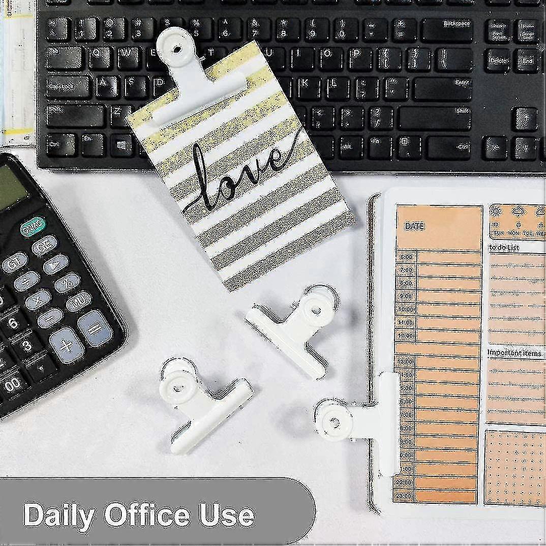 12 Pack Large Bull Binder Paper Clips Metal Hinge Clip For Crafts Bags ...