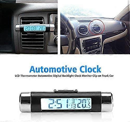 New,suitable 2 in 1 Car Clock Thermometer Digital LCD Backlight ...