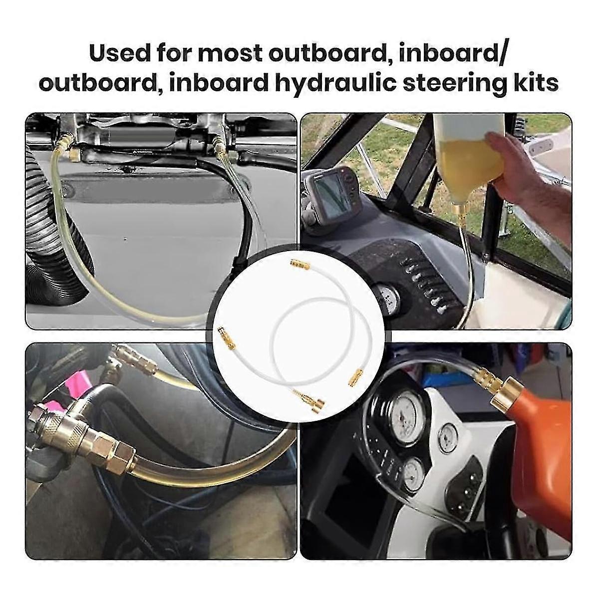 Hydraulic Steering Bleed Kit, 2PCS Includes Bleeding Kit/Fill Kit, for ...