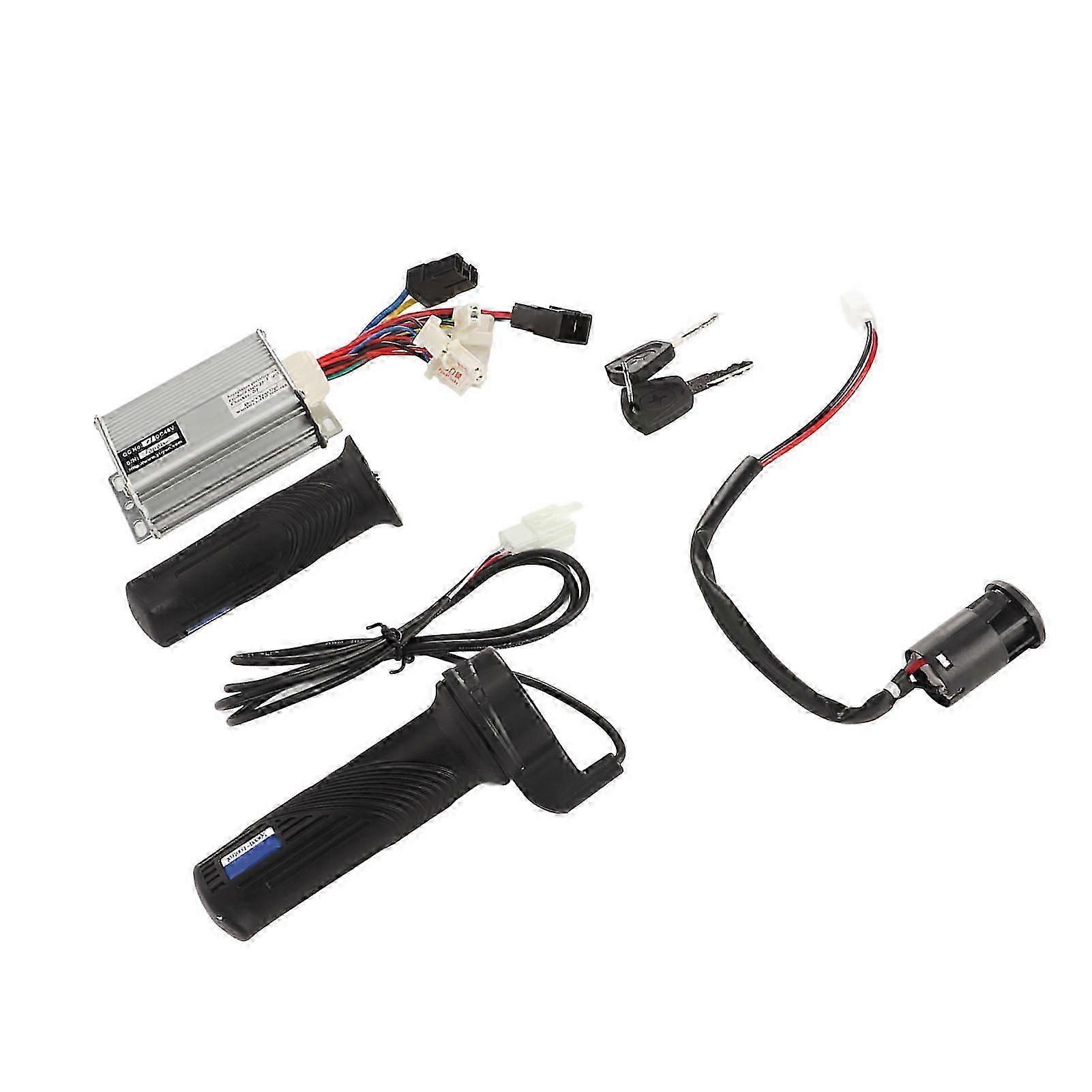 48V 1000W Brushed Speed Controller Kit with Throttle Twist Grip Lock ...