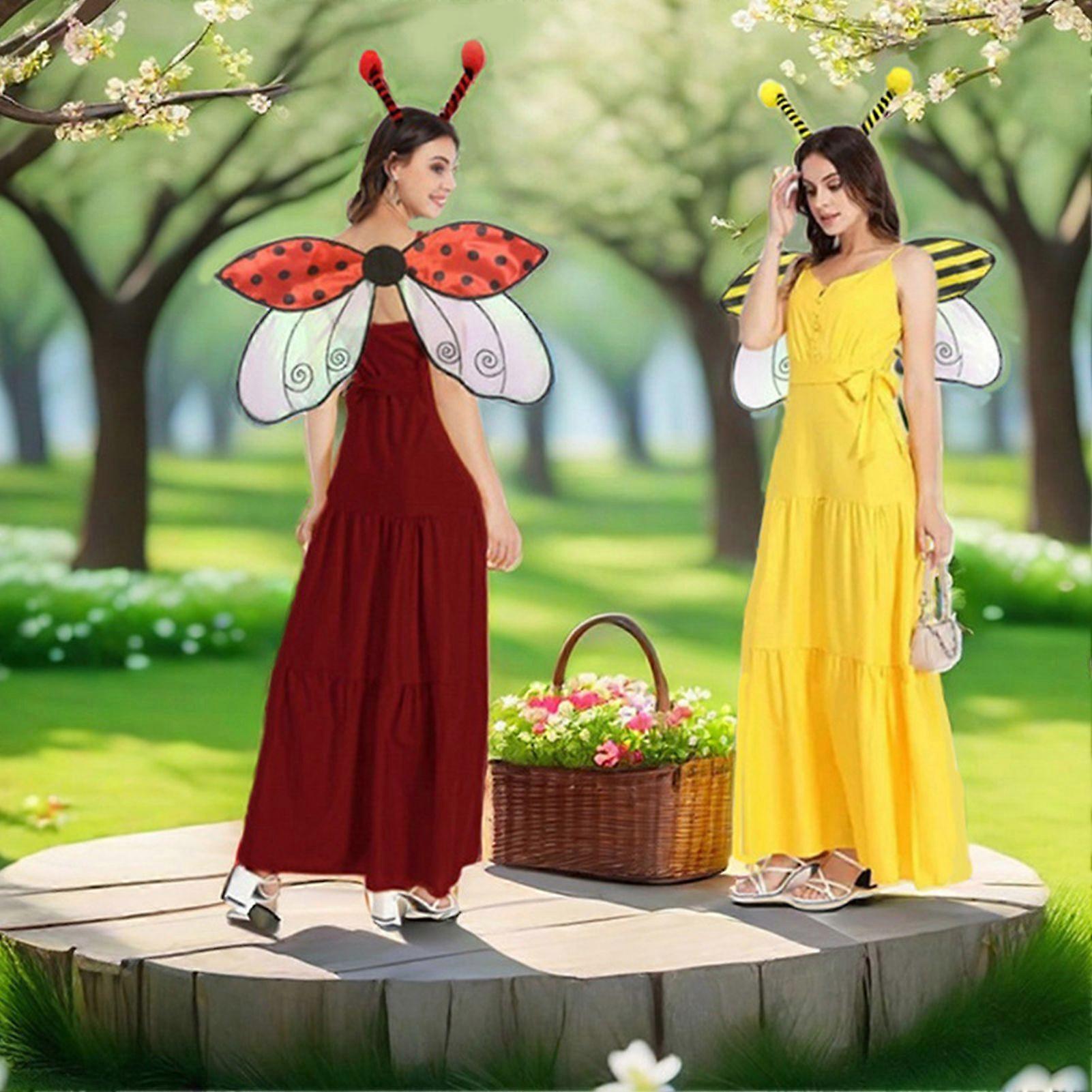 Cosplay Wing And Headband Ladybird Honeybee Wing Costume Accessories ...