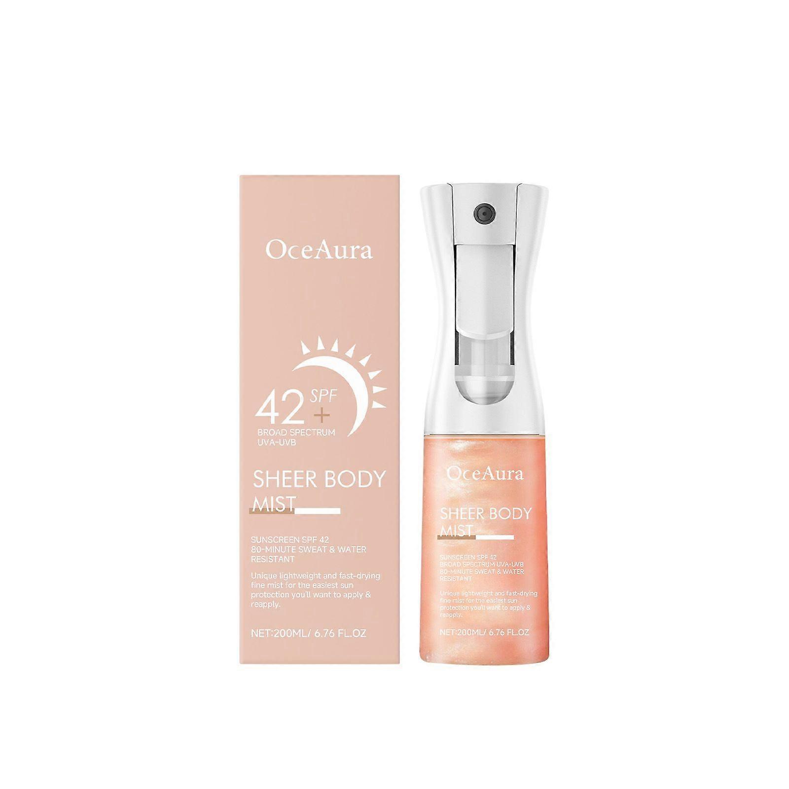 200ml Sheer Body Mist Sunscreen SPF 42, Infused with Shimmering Body ...