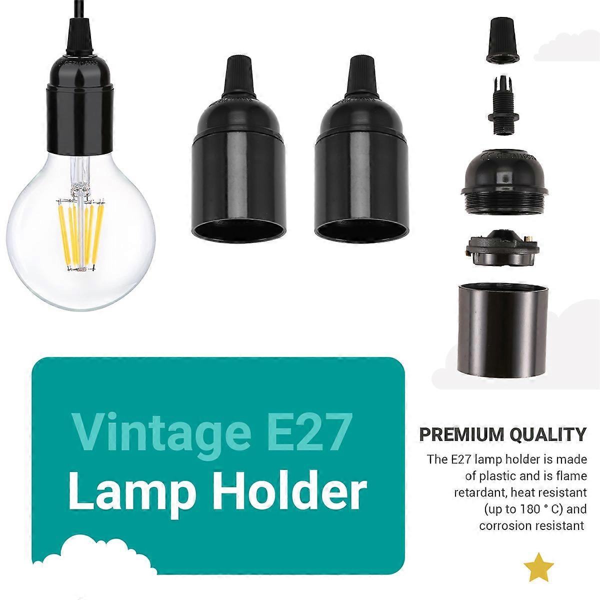 6-Pack Bakelite Lamp Holder E26/ E27 Light Socket Vintage Bulb Socket ...