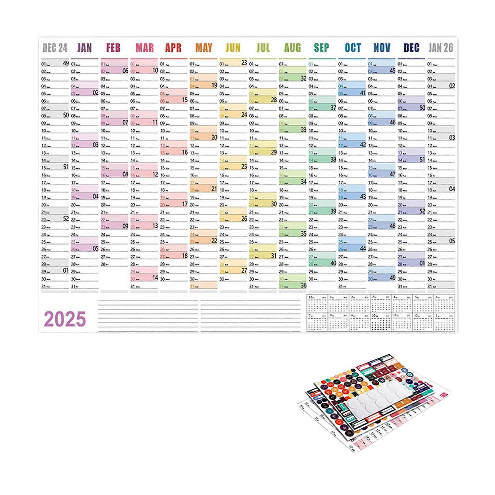 2025 Yearly Wall Planner 2025 Home Office Wall Planner Calendar 2025 ...