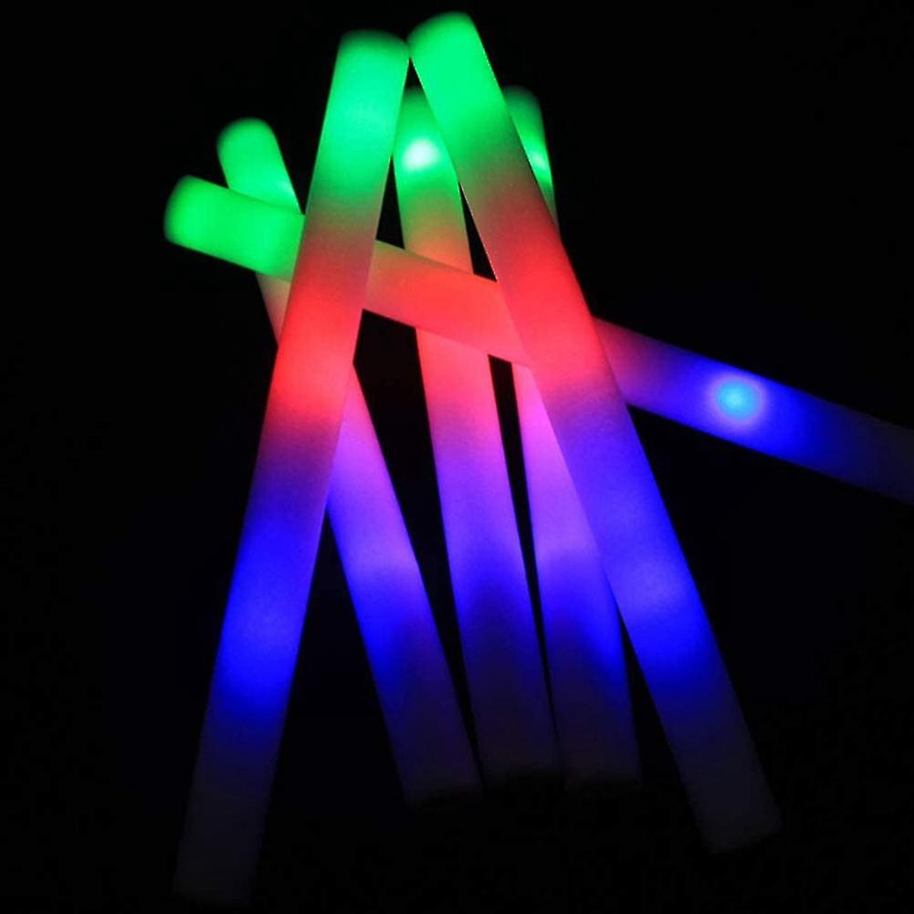 22pcs Led Light-up Foam Sticks Flashing Glow Led Foam Sticks Parties ...