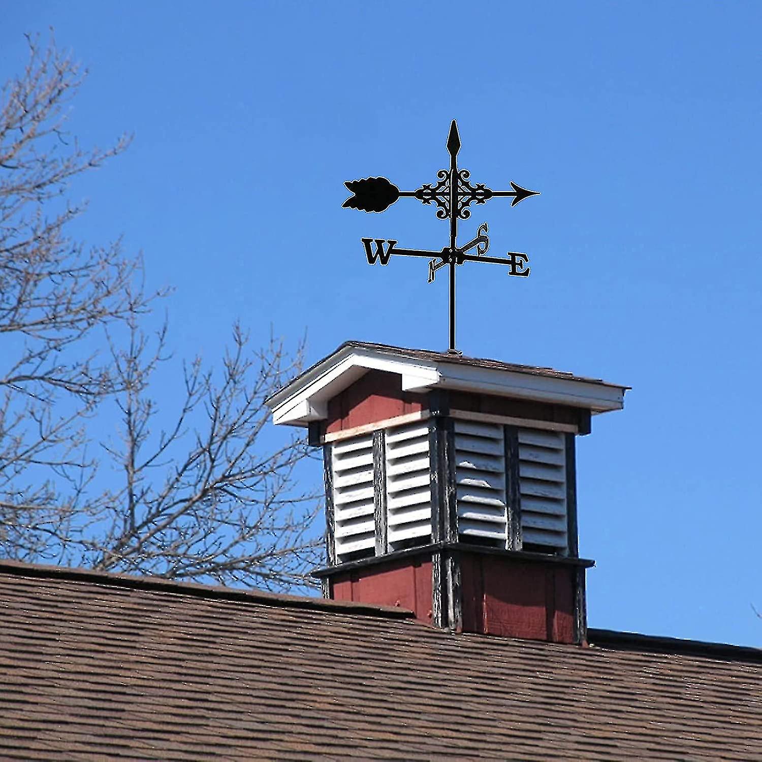 Metal Weathervane With Arrow Ornament, Garden H-stake Weather Vane Wind ...