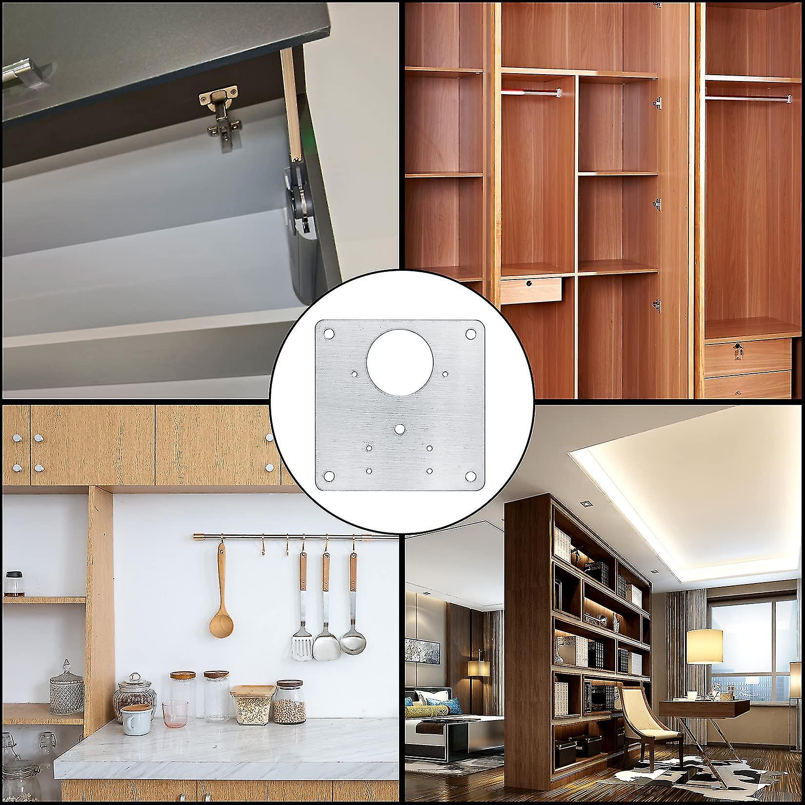 4 Pcs Hinges Repair Brackets, Stainless Steel Hinges Repair Plates With ...