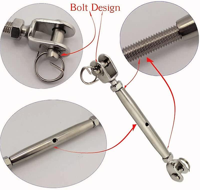 Stainless steel tensioner for adjusting the tension of ropes, cables ...