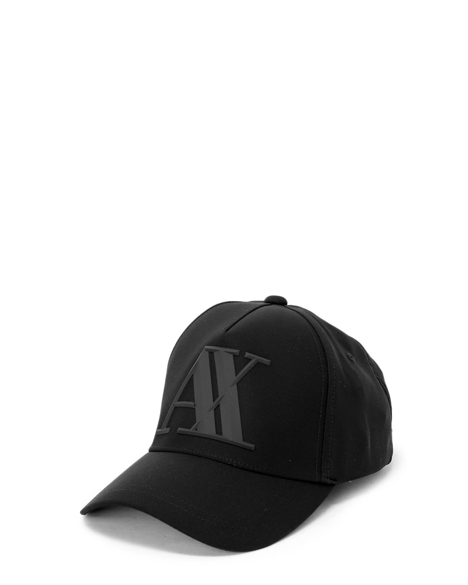 Armani Exchange AX Logo Baseball Cap Black | Fruugo UK